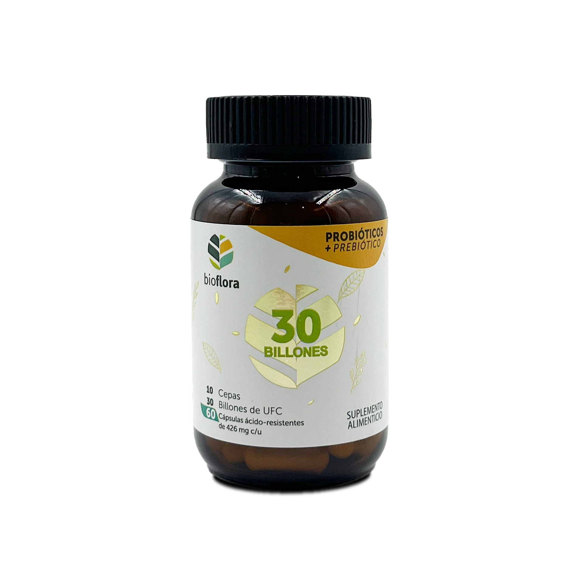 Bioflora 60 Cápsulas - Probióticos 30 Billones UFC para Salud Digestiva